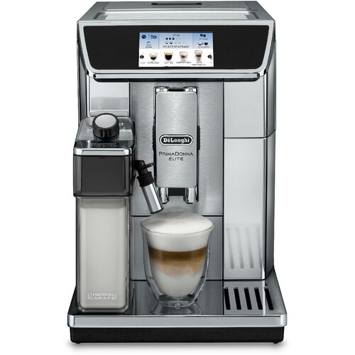 Кофемашина  De'Longhi PrimaDonna Elite ECAM 650.75.MS, нержавеющая сталь/черный