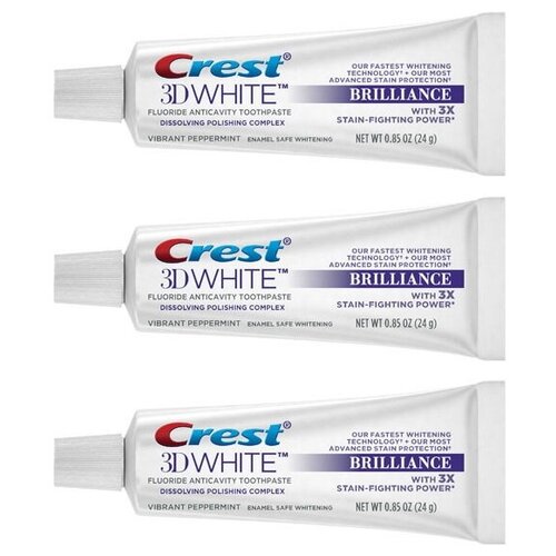 Зубная паста Crest 3D White Brilliance 24 грамма, 3шт