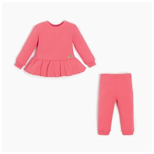 Комплект одежды Minaku, размер 74/80, красный, розовый
