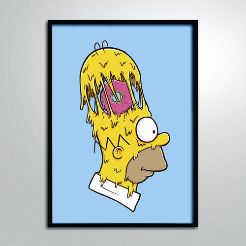 Постер в раме/Симпсоны Гомер и Пончик Мысли The Simpsons