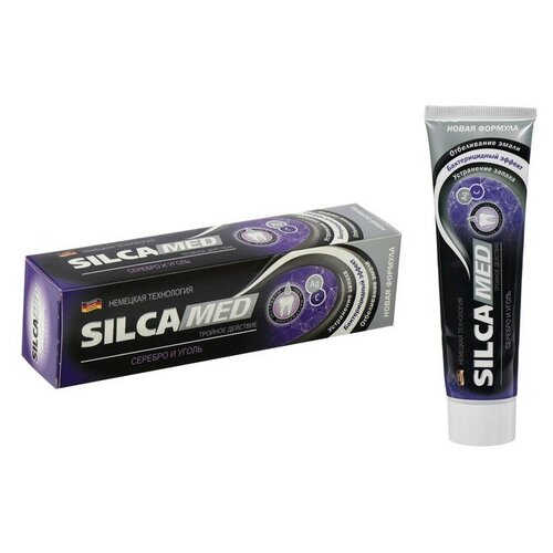 Silca Зубная паста Silcamed Серебро и уголь, 130 г