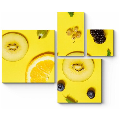Модульная картина Солнечные фрукты 122x102