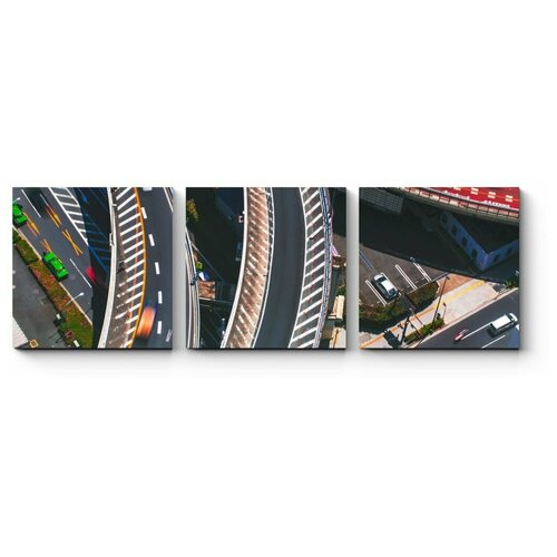 Модульная картина Надземные дороги Токио110x37