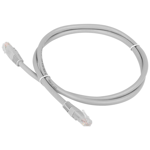 Патч-корд TWT TWT-45-45 RJ-45 (m) - RJ-45 (m) CAT6 U/UTP, 1 м, 1 шт., серый