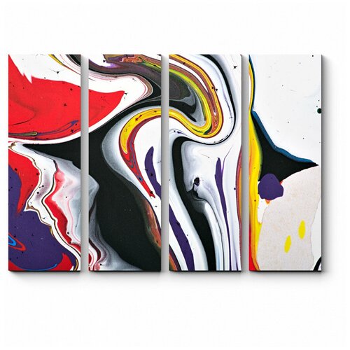 Модульная картина Разноцветная зебра 150x113