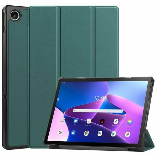 Умный чехол для Lenovo Tab M10 Plus (3rd Gen) 10.6 дюйма, 2022 года, темно-зеленый