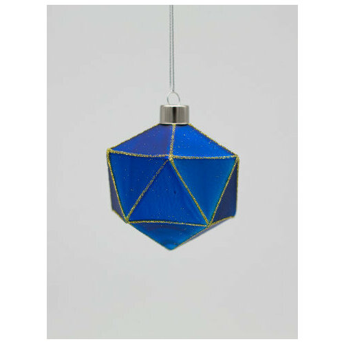 Елочное украшение Грин Триз Новогодний подвес пента Geometry (синий)