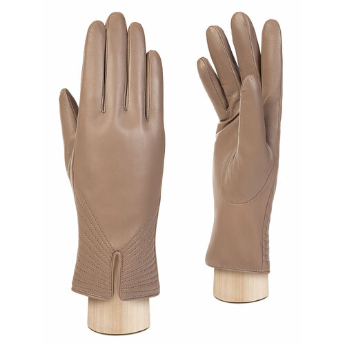 Перчатки LABBRA, размер 6.5, бежевый, коричневый