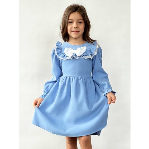Платье Бушон, размер 116-122, голубой