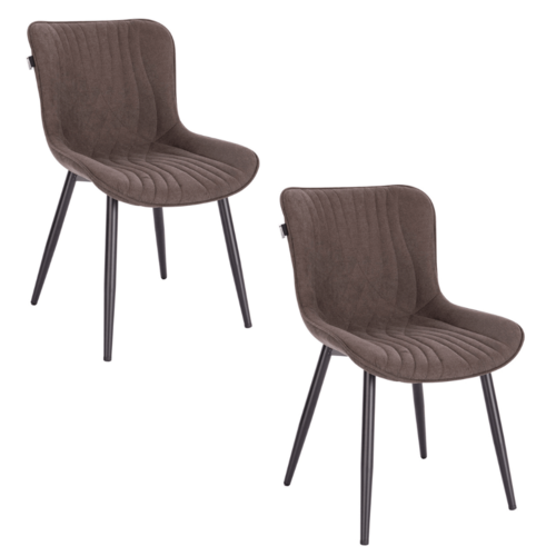 Комплект обеденных стульев Everprof Aqua Ткань Коричневый 2 шт