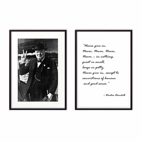 Набор постеров Уинстон Черчилль №1, 21х30 см, 2 шт.