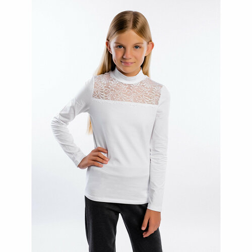 Школьная блуза YOULALA, размер 68, бесцветный, серый