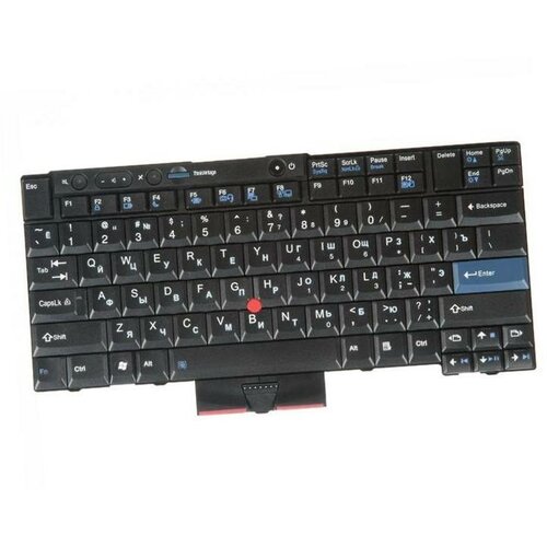 Клавиатура для ноутбука Lenovo ThinkPad X220, T400s, T410s, T410, T420, T510, T510i, T520, T520i, W510, W520, black, с трекпоинтом, гор. Enter