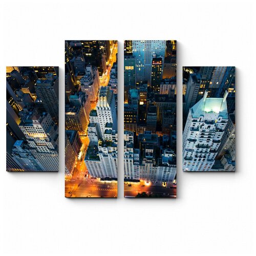 Модульная картина Ночной Нью-Йорк 190x143