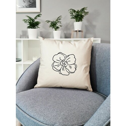 Подушка декоративная на диван Цветы и растения №342