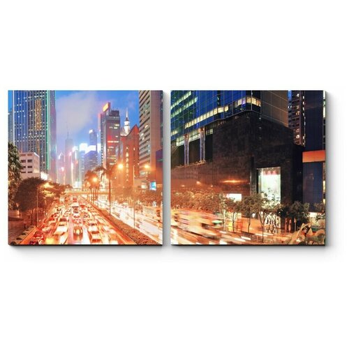 Модульная картина Улицы Гонконга120x60