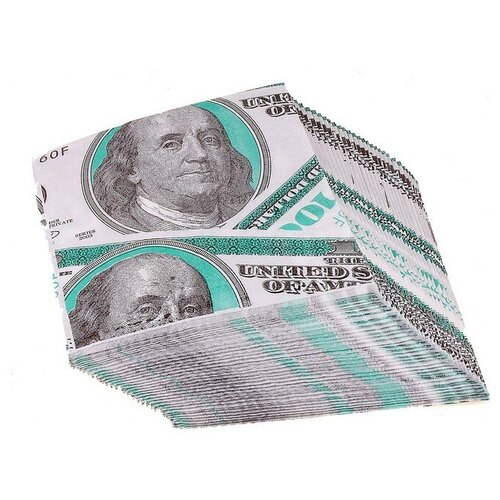 Русма Сувенирные салфетки "Пачка баксов", 2-х слойные, 25 листов, 33х33 см