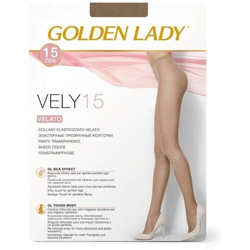Колготки  Golden Lady Vely, 15 den, размер 3, бежевый, коричневый