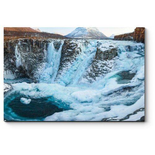 Модульная картина Водопад в плато Путорана 50x33