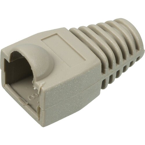 Защитные колпачки для кабеля 6,0мм cat.5, на соединение коннектора с кабелем, серый, 100 шт. в пчк