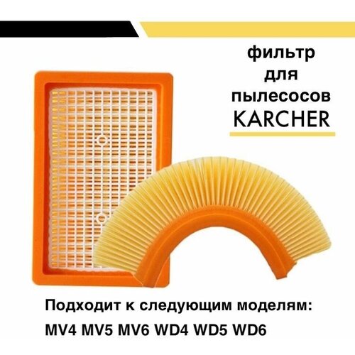 Фильтр плоский складчатый для пылесосов Karcher MV4, MV5, MV6, WD4, WD5, WD6 (2.863.-005.0)