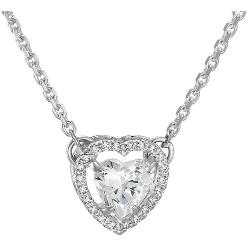 Колье Oriental, белое золото, 585 проба, Swarovski Zirconia, фианит, длина 50 см.