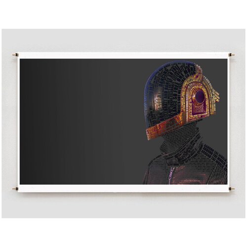 Постер плакат для интерьера "Музыка: Французский музыкальный электронный дуэт Дафт Панк. Группа Daft Punk"/ Декор дома, офиса. A3 (297 x 420 мм)