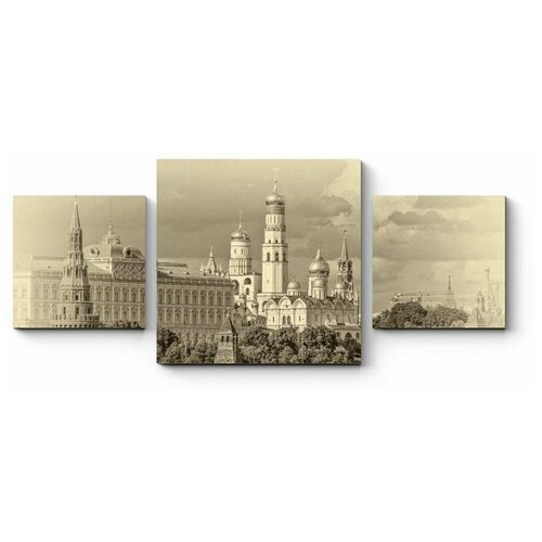 Модульная картина Черно-белая Москва80x34