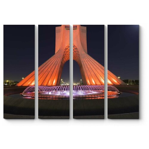 Модульная картина Ночной вид на башню свободы в Тегеране140x105