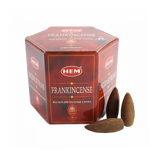 FRANKINCENSE Backflow Incense Cones, Hem (ладан благовония пуля стелющийся дым, Хем), уп. 40 конусов.