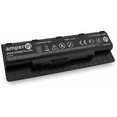 Аккумуляторная батарея Amperin для ноутбука Asus A31-N56 (4400mAh)