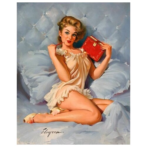 Постер Девушка с книгой 30см. x 38см.