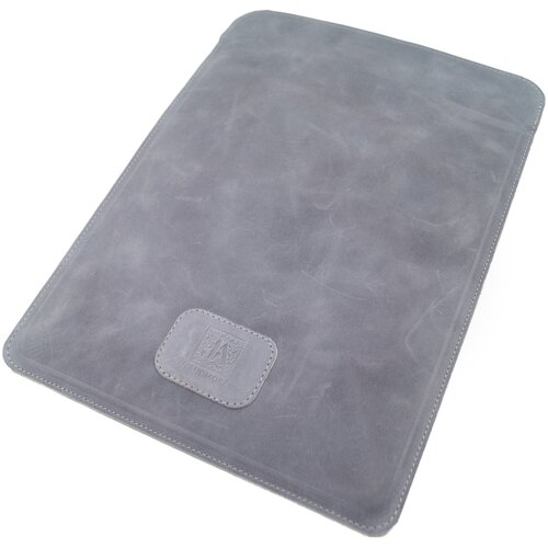 Кожаный чехол J.Audmorr для Macbook 15 AIr и Ноутбука 14-15" (355 х 235 х 18 мм), серый, Newbridge 15 Cloud