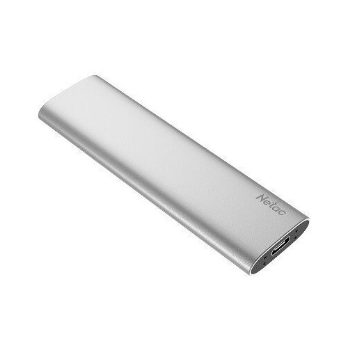 250 ГБ Внешний SSD Netac Z Slim, USB 3.2 Gen 2 Type-C, серебристый