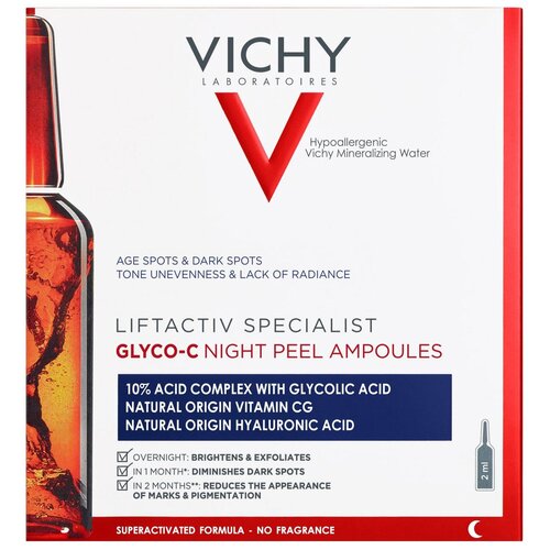Vichy пилинг-сыворотка ночного действия Liftactiv Specialist Glyco-C, 20 мл, 10 шт.