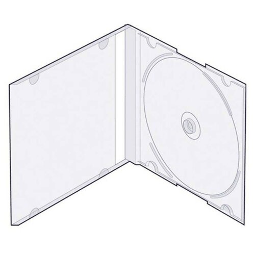 Бокс для CD/DVD дисков Slim Box, 5 шт, VS, прозрачный, CDB-sl-T5