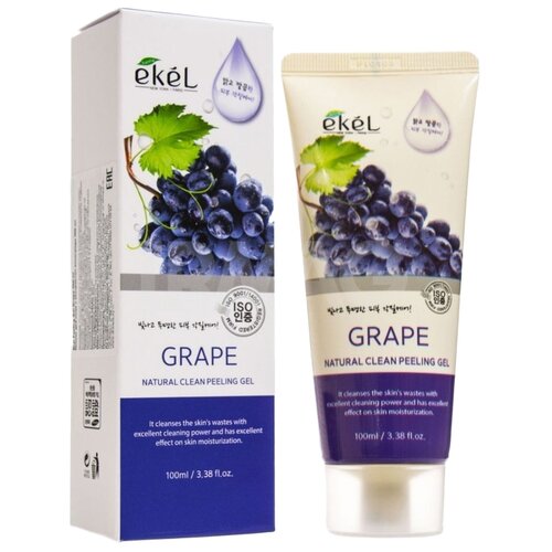 Ekel Пилинг-скатка Natural Clean Peeling Gel Grape с экстрактом винограда, 100 мл