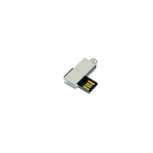 Металлическая флешка с мини чипом в цветном корпусе (4 Гб / GB USB 2.0 Серебро/Silver minicolor1 Flash drive)