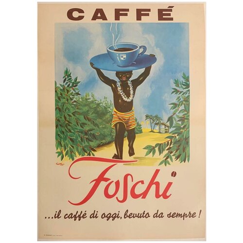 Постер / Плакат / Картина Рекламный плакат - Кофе Foschi Caffe 50х70 см в раме