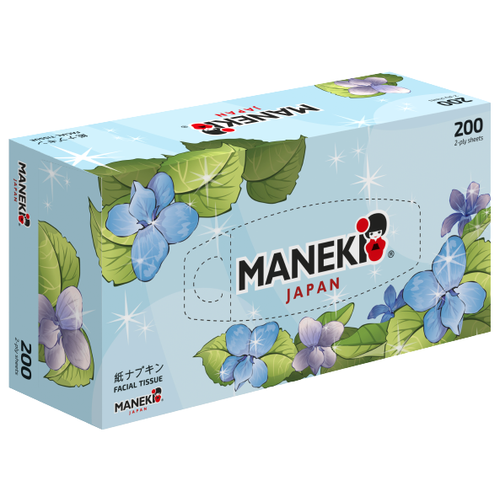 Салфетки Maneki Dream (FT135), 200 листов, 1 пачка, голубой