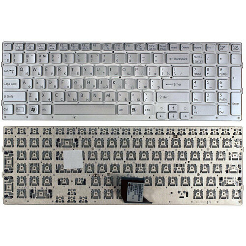 Клавиатура для ноутбука Sony Vaio 9Z. N6CBF. A0R серебристая без рамки