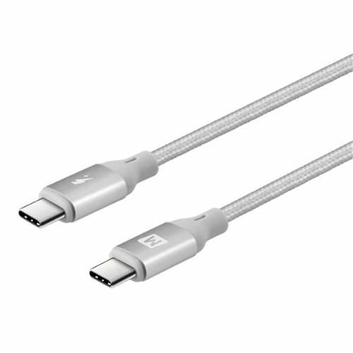 Кабель Momax Braided data cable-100W (TYPE C to TYPE C-1.2m) - Silver