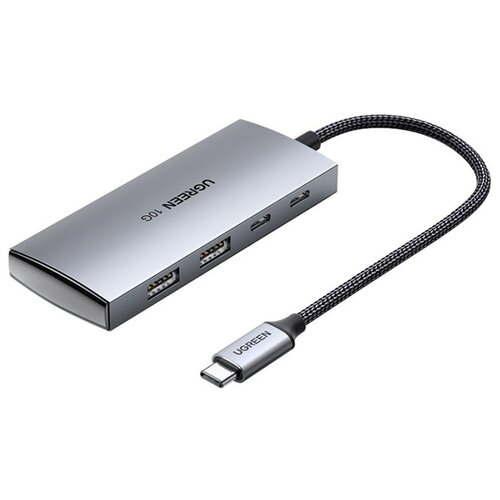 UGREEN. USB концентратор 4 в 1 (хаб), 2 х USB C 3.1, 2 х USB A 3.1 (30758)