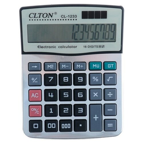 Калькулятор настольный 16-разрядный CL-1233 Clton двойное питание 651487