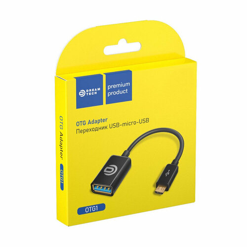 Адаптер DREAM OTG1 с USB на microUSB (черный)