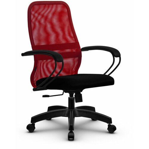 Компьютерное кресло SU-C-8/подл.130/осн.001, сетчатая ткань, красный