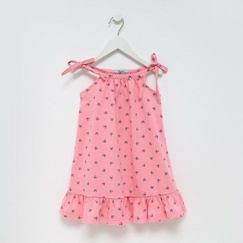 Платье для девочки, цвет розовый/чёрный, рост 110