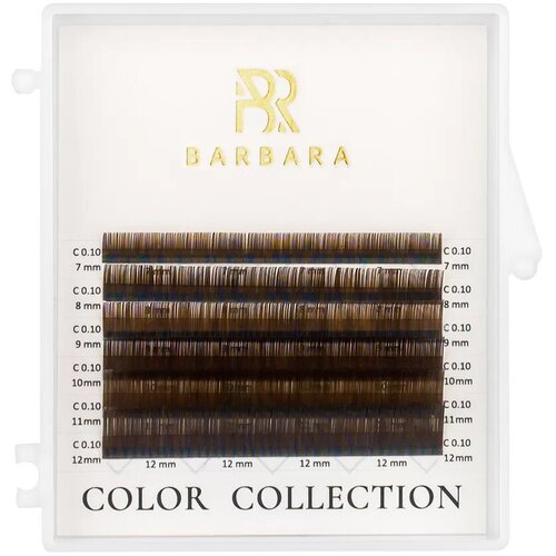 Ресницы BARBARA Black-Dark Chocolate мини (6 линий) C 0.07 7-12mm