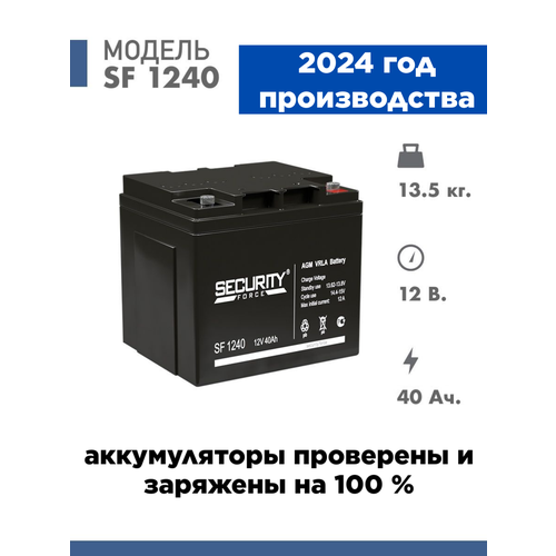 Аккумулятор для ИБП Security Force SF 1240 12V AGM (40 Ач)