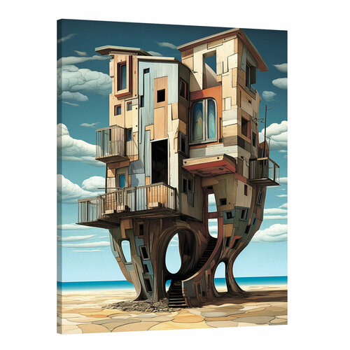 Интерьерная картина 50х70 "Интригующий дом"